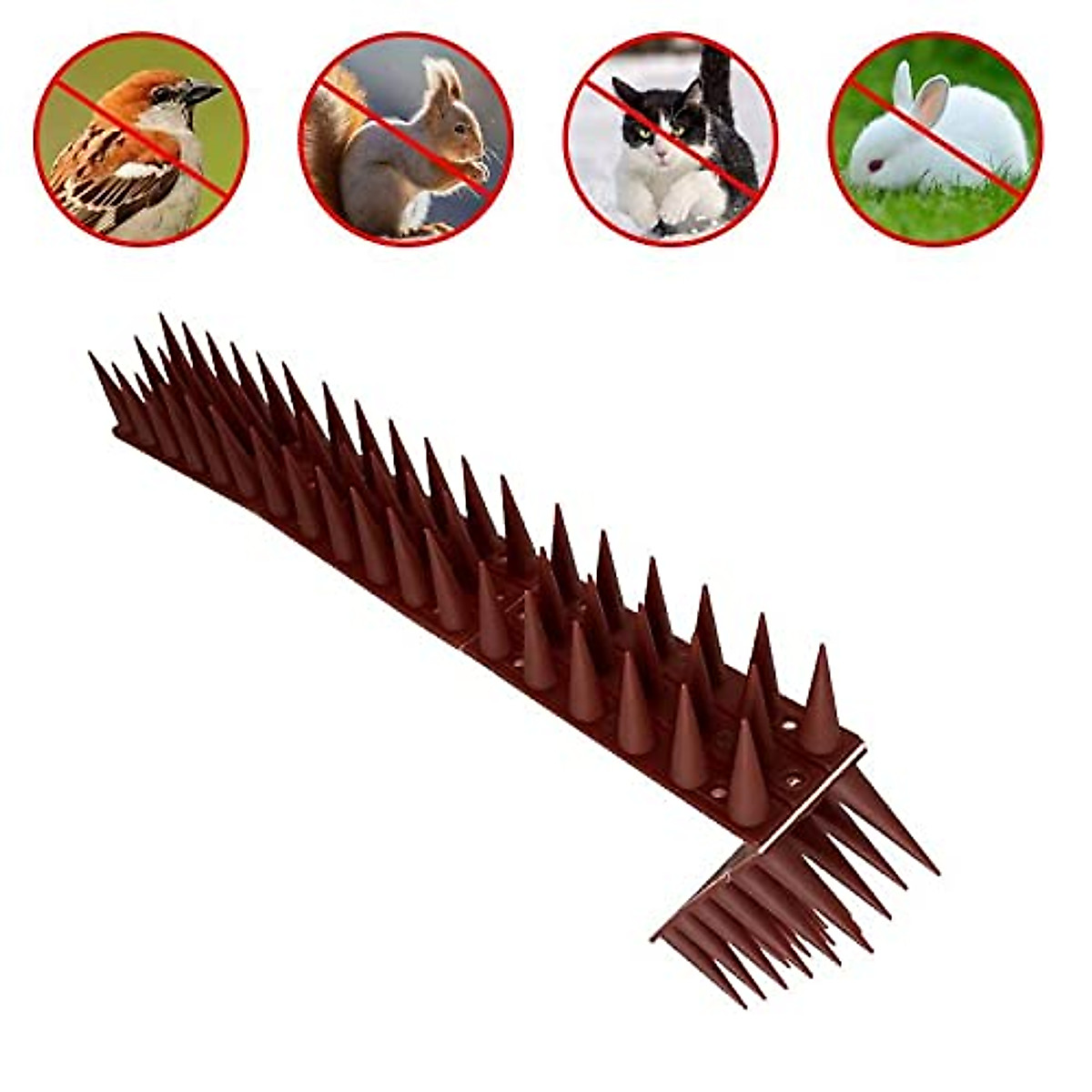 Bird Spikes, Bird Deterrent Spikes for Small Birds Pigeon Squirrel Raccoon Cats Crow Bird Repellent Spikes for Outside to Keep Birds Away