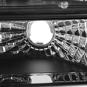 AKKON - For 92-96 Ford Bronco F150 F250 F350 OE Style Black Housing Headlights + Corner Signal Lights