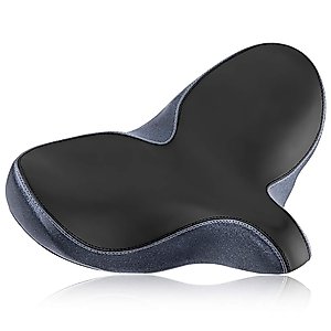 YLG Oversized Comfort Bike Seat - Memory Foam Replacement Saddle, Waterproof Universal Fit for Women and Men