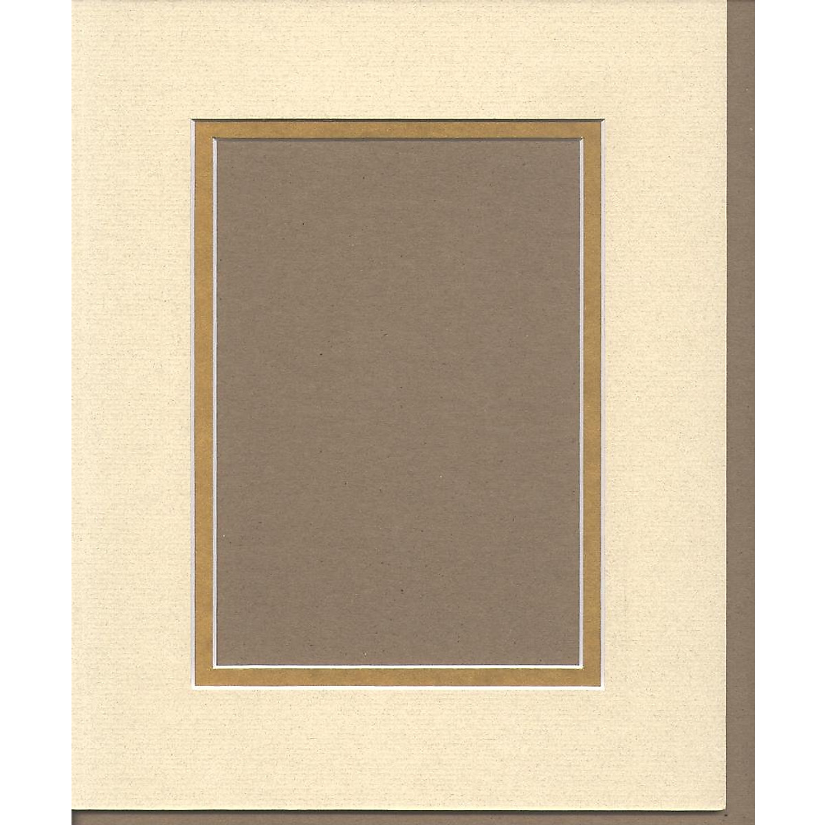 18x24 Light Tan & Gold Double Picture Mats Bevel Cut for 12x18 Pictures