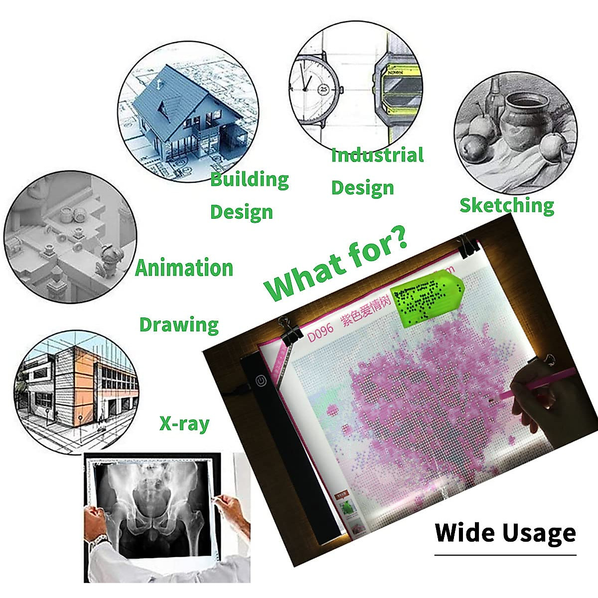 Generic Small Light Box for Tracing, Drawing, Painting, Diamond Art, Weeding Vinyl, LED Tracer Pads, Artists Light Boxes, Bright Drafting Lightpad, Lightboard, Tablet