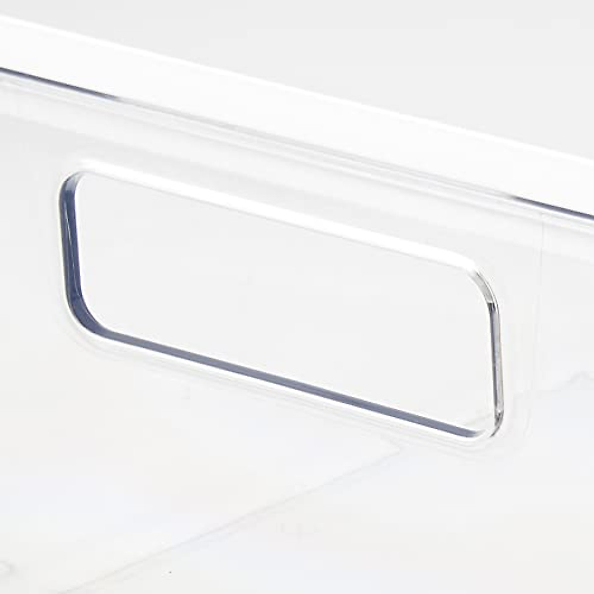 Rosanna Pansino x iDesign Recycled Plastic Open Front Kitchen Storage Bin with Lid, Clear Bin/Marshmallow Lid, 12” x 12” x 6”