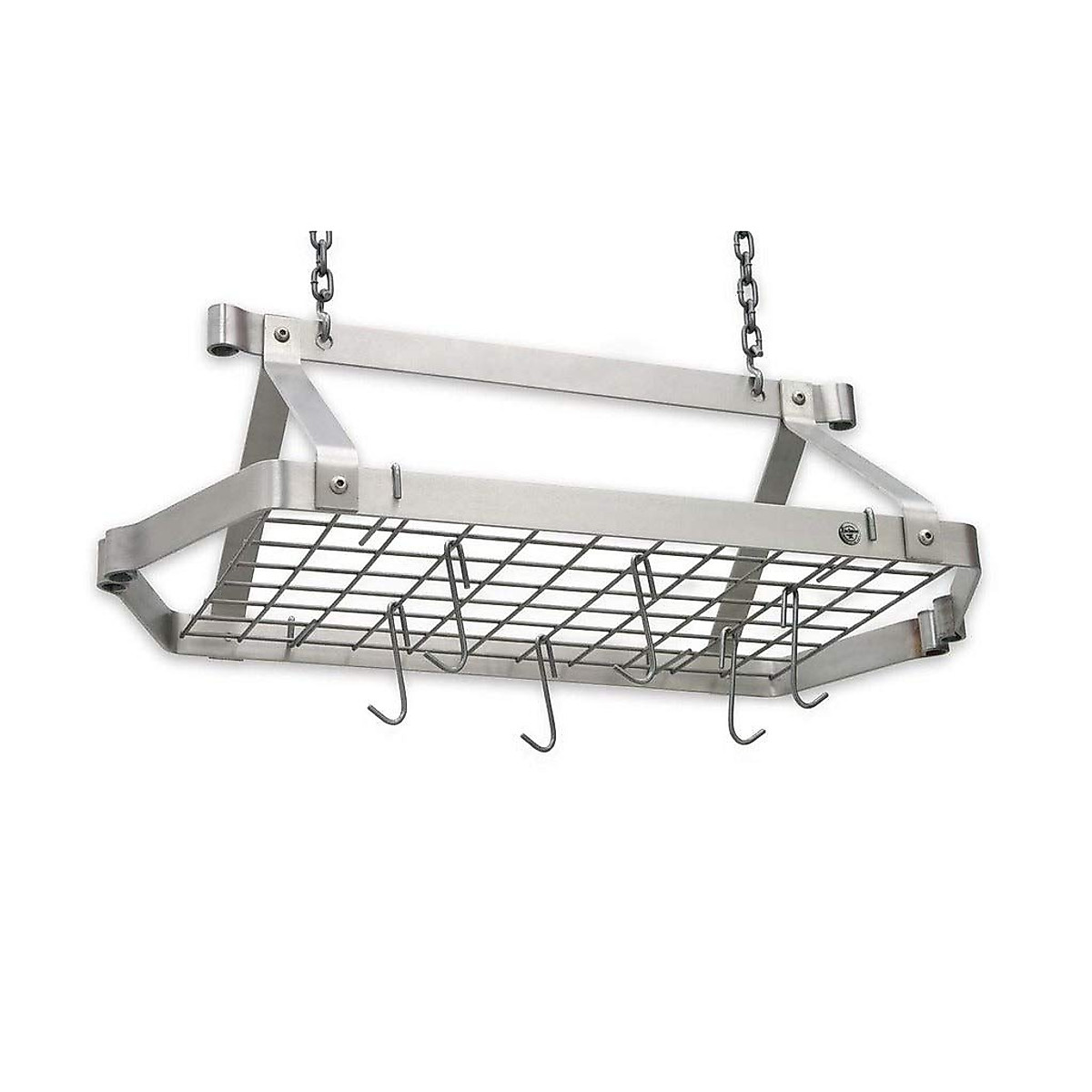 Enclume DR5 Decor Retro Rectangle Ceiling Rack with Grid, Hammered Steel