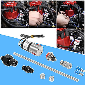 Deecaray 16030NOS-4AN Line Purge Valve Kit with Instructions，Suitable for "Purging" Nitrous Oxide（11-Piece）