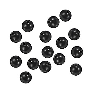 PATIKIL 7mm Fishing Beads, 200 Pieces Soft Plastic Fishing Bait Eggs Rig Bead Tackle Tool Round, Black