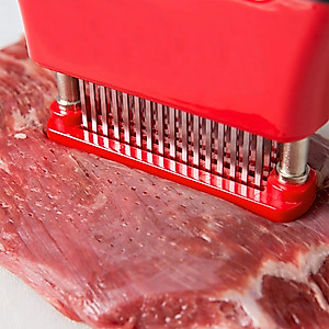 Chef-Master Meat Tenderizer Tool, Stainless Steel Sharp Needle Blade Tenderizer Tool for Beef, Chicken, Turkey, Pork, Fish, Professional Tenderizing Machine Cooking Set,