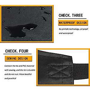 Homsolver Heavy Duty Vinyl Waterproof Apron for Unisex Adult, Ultra Lightweight, Industrial Apron, Black