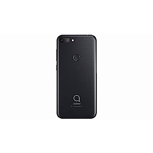 Alcatel 1S Unlocked Smartphone 5024J - 5.5" HD+, 32GB + 3GB RAM Android 9 Pie, 16MP Rear Camera, Dual SIM 4G LTE Face Unlock Fingerprint - International Version (Black)