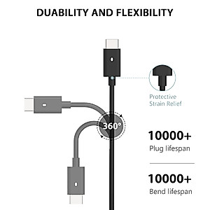 65W 60W USB C Fast Charging for DELL Chromebook Charger-Dell Latitude 5420 7420 5520 7430 5530 7400 5320 5430 7320 5285 5290 7275 7370 7410 5289 XPS 13,Dell Chromebook 3100 3400 Type C Power Adapter