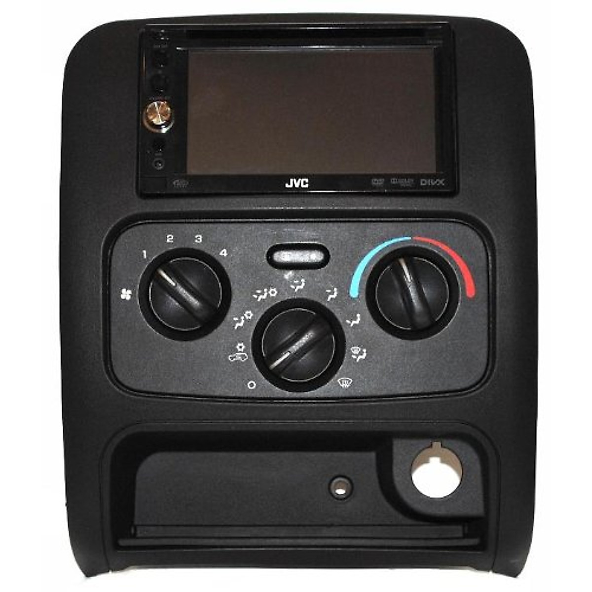 Double Din Dash Kit Aftermrket Radio Install Compatible with Jeep Liberty 2003-2007 with Premium Infiniti Sound Systems