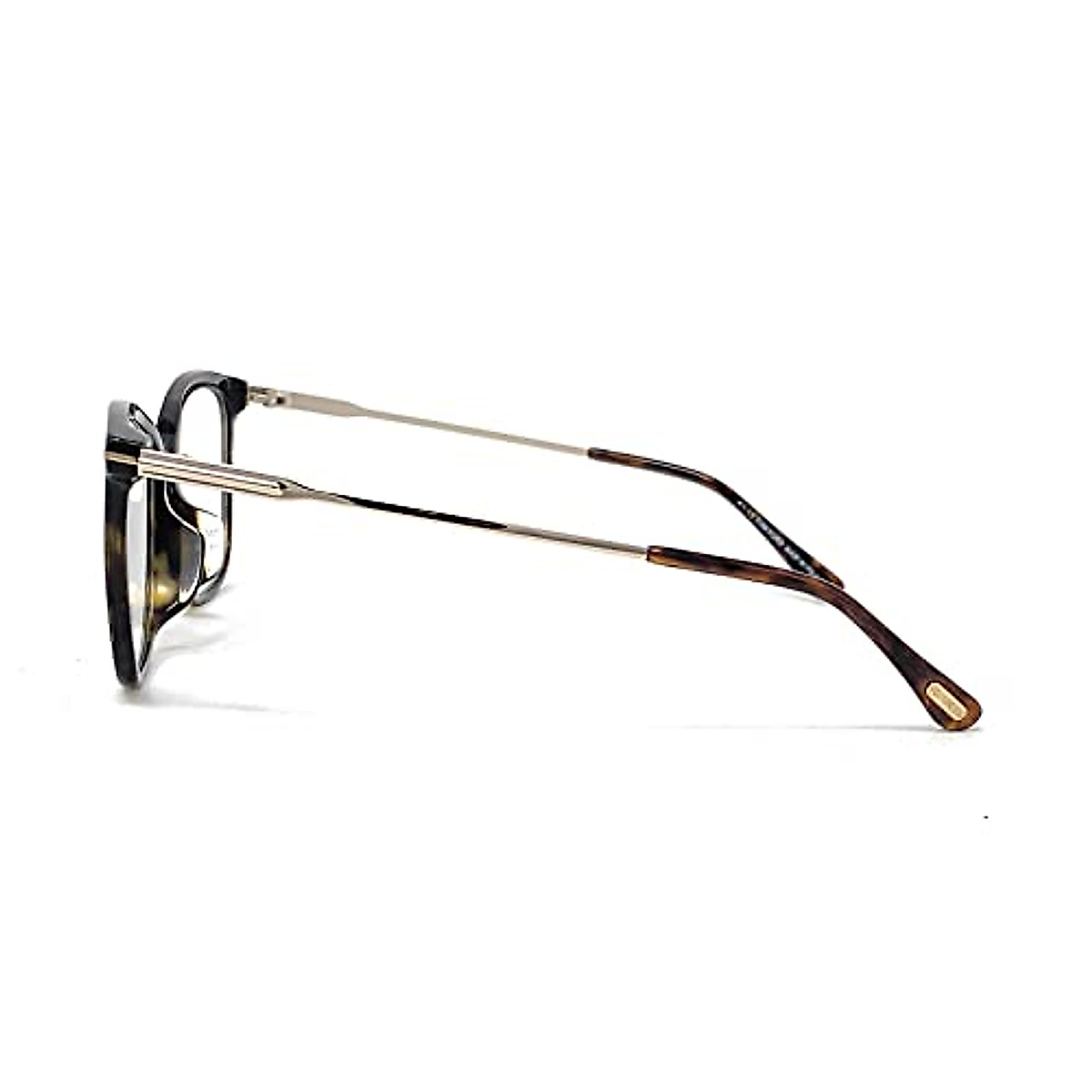 Eyeglasses Tom Ford FT 5510 052 Shiny Classic Dark Havana Front, Rose Gold Templ