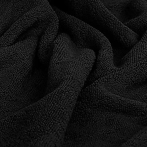 Utopia Towels 4 Pack Premium Viscose Oversized Bath Towels Set, 100% Ring Spun Cotton (27 x 54 Inches) Highly Absorbent, Quick Drying Shower Towels for Bathroom, Spa, Hotel and Travel (Black)