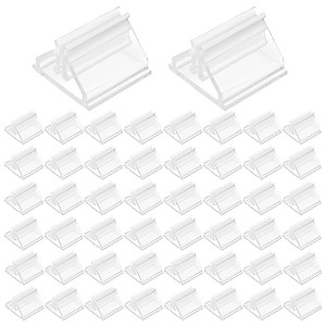 Lusofie Place Card Holders Plastic Table Number Holders Practical Card Display Stand Place Card Holder Table Card Holder For Displaying Board Game Picture Menu Game Piece Label Photo Cards, 50 Pcs