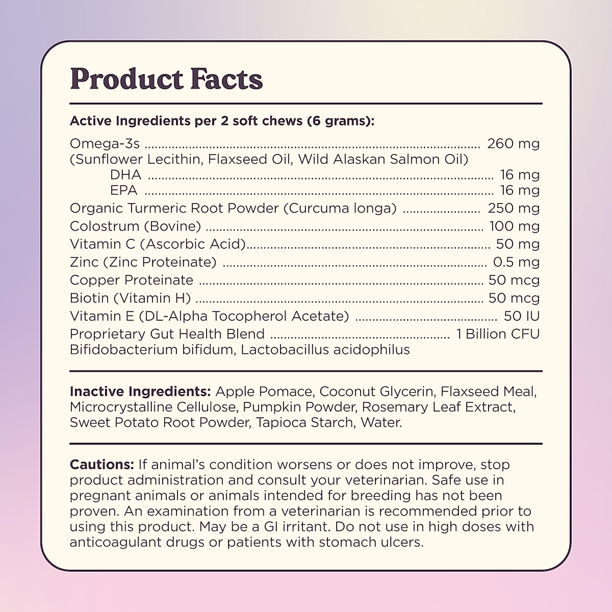 Bundle x Joy Glowing Skin and Coat Supplement for Dogs, 90 Soft Chews, Probiotics for Dogs with Colostrum, Omega 3 Fatty Acids, Salmon Oil, and Turmeric, Supports Seasonal Allergies & Itchiness