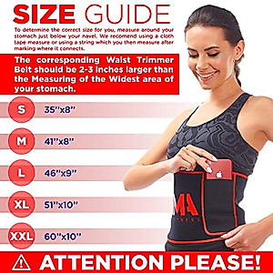 S LOMA Waist Trainer for Women and Men -Waist Trainer for Weight Loss - Six-Pack Abs Sweat Belt - Waist Trimmer Stomach Wrap - Bonus HOT Gel 20 mg & Meal Plan (Black, Small: 8" Width x 35" Length)