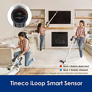 Tineco Pure ONE S15 Pet Ex Smart Cordless Vacuum Cleaner, Stick Vacuum with ZeroTangle Brush & Long Runtime, for Hard Floor and Carpet, Pet Hair Cleaning with Led Headlights