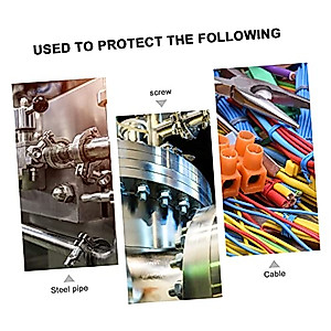 ULTECHNOVO 200pcs Protective Cap Screw Caps End Caps for Tubing Thread Protector Caps Bolt End Caps Pipe Thread Protector Screws Protector Cover Plug Protector Safety Cover Black PVC