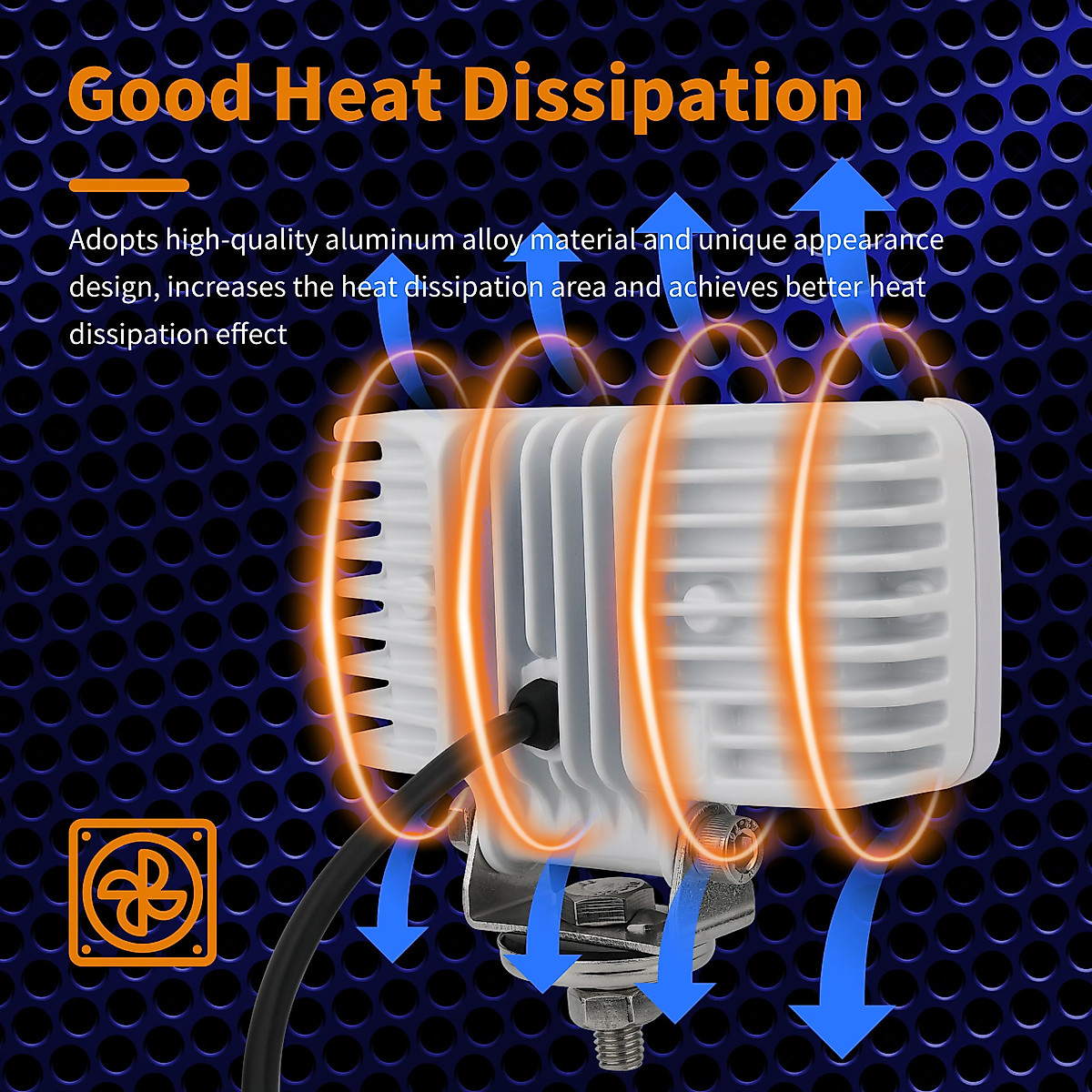 RVZONE Dual Color Led Boat Lights IP67 Waterproof LED Marine Spreader Light Deck/Dock Marine Lights Boat Deck Flood Beam Led Boat Light Bar for Night Fishing (White Housing, White & Blue)