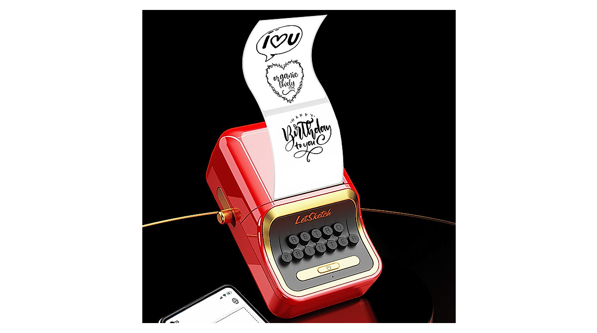 LetSketch Bluetooth Label Maker - Inkless Thermal Printer for iOS & Android