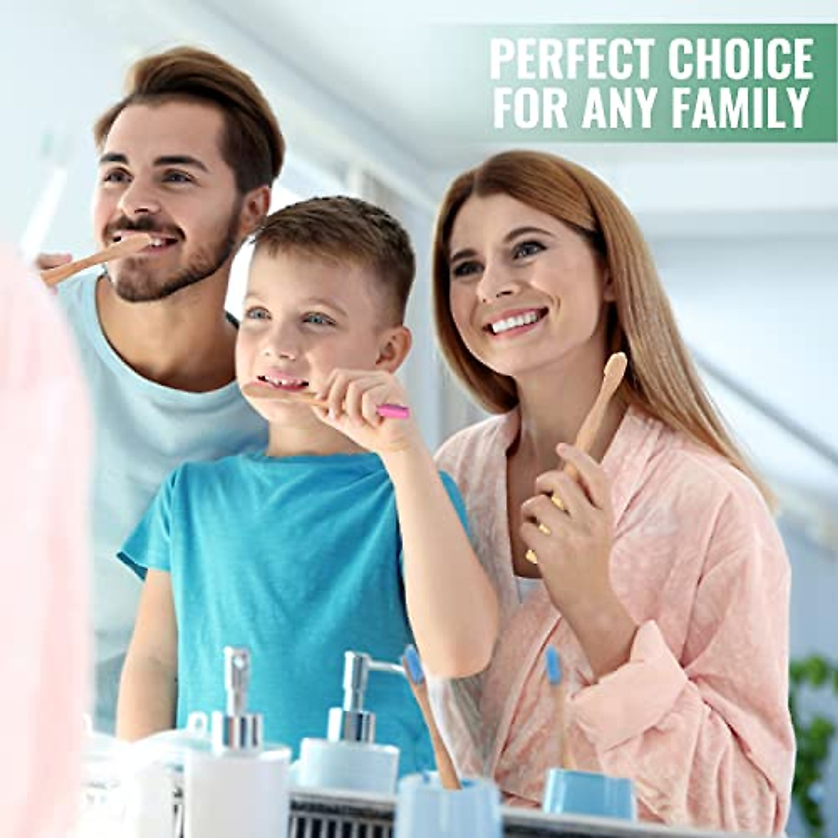 GoWoo 100% Natural Bamboo Toothbrush Soft - Organic Eco Friendly Toothbrushes with Soft Nylon Bristles, BPA-Free, Biodegradable, Dental Care Set (Pack of 4, Adult, Rainbow)