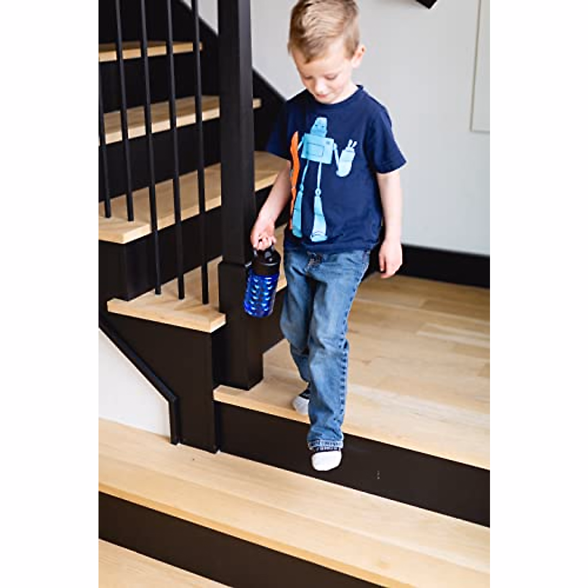 Simple Modern Kids Water Bottle Plastic BPA-Free Tritan Cup with Leak Proof Straw Lid | Reusable and Durable for Toddlers, Boys, Girls | Summit Collection | 12oz, Shark Bite