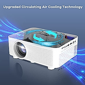 Mini Projector, Portable Movie Projector 8000 Lumens for Home Theater Outdoor Video Projectir 1080P Supported Compatible HDMI,VGA,USB,TF Card,Laptop TV Stick, Xbox Built-in Speaker