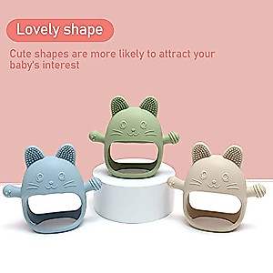 Baby Teething Toys by Komfy LilLove | Non-Toxic Infant Toys 0-6 6-12 Months | CPC Certified Teething Mitten | No Drop Teether for Baby Teething Relief | Baby teether Toys | Teething Pacifier