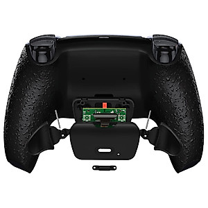 eXtremeRate Textured Black Back Paddles Programable Rise Remap Kit for PS5 Controller BDM-030 040 050, Upgrade Board & Redesigned Back Shell & Back Buttons Attachment for PS5 Controller