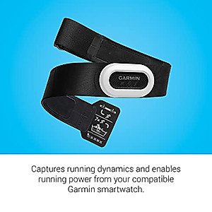 Garmin 010-13118-00 HRM-Pro Plus, Premium Chest Strap Heart Rate Monitor, Captures Running Dynamics, Transmits via ANT+ and BLE