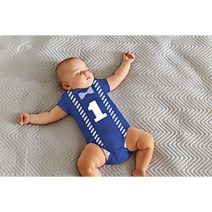 Unordinary Toddler first birthday outfit boy 1st birthday one year old baby shirt happy party (Charcoal Blue, 12-18 Months)