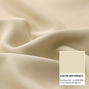 BGment Beige Room Darkening Curtains 63 inch Length - Rod Pocket and Back Tab Thermal Insulated Curtains for Bedroom/Living Room, 2 Panels Set, 42 x 63 Inch