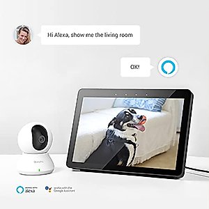 blurams Security Camera 2K, Baby Monitor Dog Camera 2PCS for Home Security w/Smart Motion Tracking, Phone App, IR Night Vision, Siren, Compatible with Alexa & Google Assistant & IFTTT, 2-Way Audio