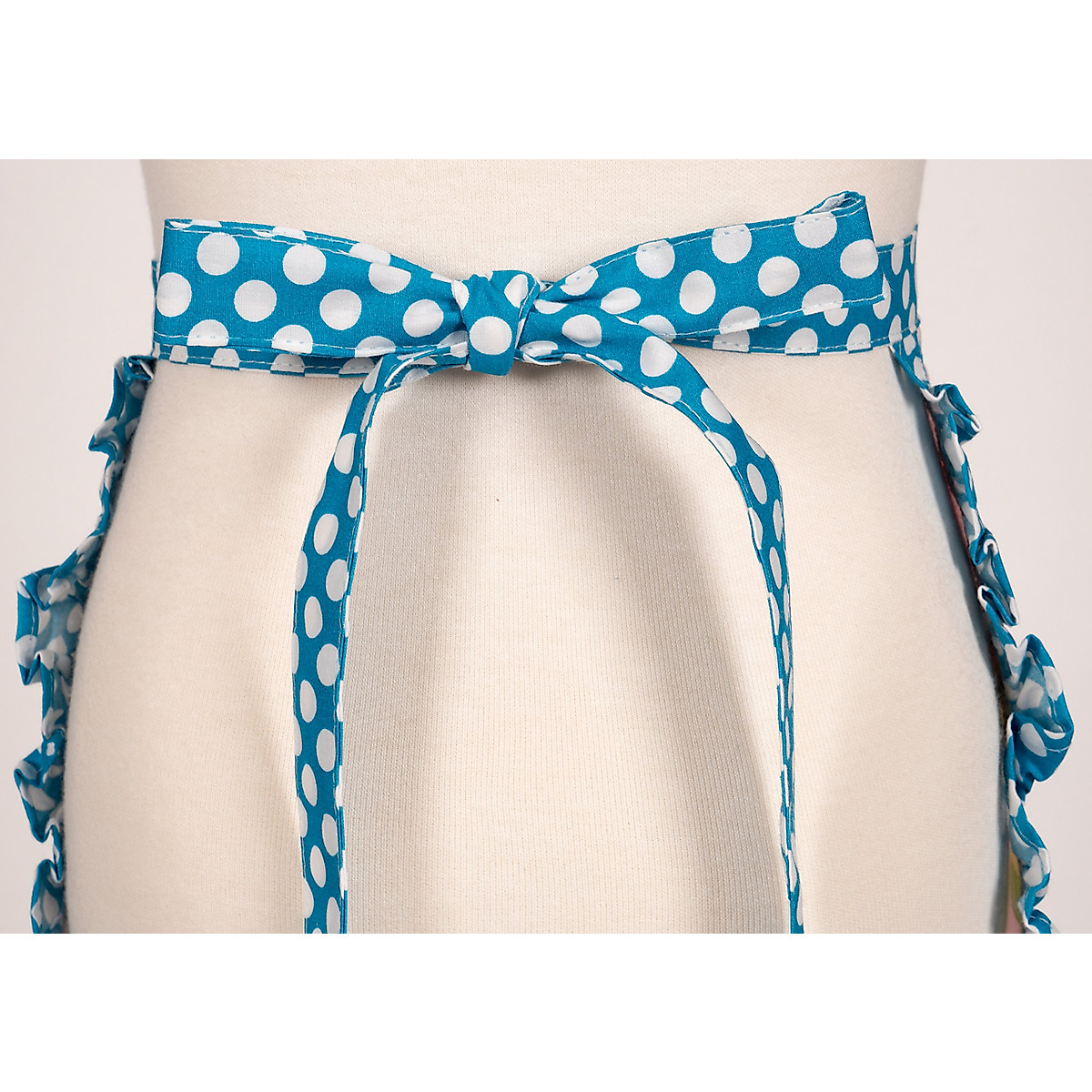 KAF Home Adult's Hostess Extra Long Ties – Adjustable Bib Cupcake Apron-Machine Wash-Used in Kitchen, Gardening, Multicolor