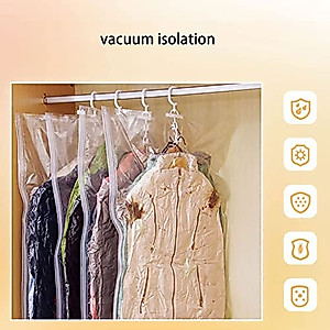 2023 New Hanging Vacuum Storage Bags, Reusable Hanging Compressible Storage Bag, Vacuum Storage Bags w/Manual Air Pump (L,2pcs)