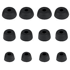 Ear Tips Compatible with Jabra Elite 65t Headphone,6 Pairs Replacement Silicone Tips Compatible with Jabra Elite 65t 75t/Active 65t 75t/ S/M/L Earbud Tips Black