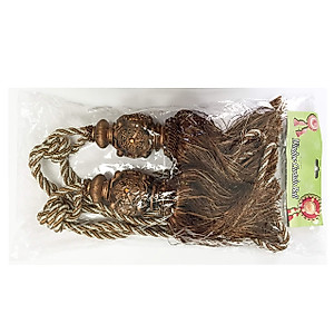 Fabric Bureau A Pair of Elegant Tassels Drapery Tiebacks for Window Home Decoration (Antique Copper L)