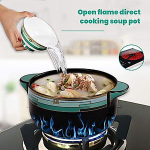 Tabletop Dinner SetsHome Tableware Set Ceramics Dinner Sets, Plate/Bowl/Soup Pot | 62 Pieces Upscale Bone China Dinnerware Set - Green Pattern Porcelain Combination Set for Restaurant