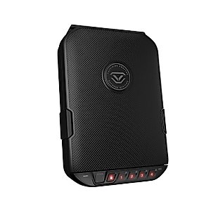 VAULTEK LifePod 2.0 Secure Waterproof Travel Case Rugged Electronic Lock Box Travel Organizer Portable Handgun Case with Backlit Keypad (Covert Black) (Biometric)