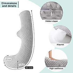 Treeking-Pregnancy Pillows - Soft and Comfortable Pregnancy Body Pillow for Side Sleeping, Durable and Stretchy Maternity Pillow Suitable for Head, Neck and Abdominal Support