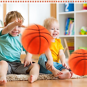 Harrycle 3 Pcs Basketball Plush Pillow Stuffed Sports Balls Basketball Room Decor for Boys Kids Teens Decorations, 7.87 Inch