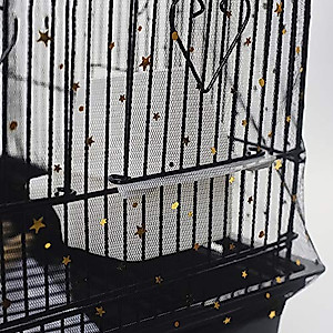 Bonaweite Extra Large Mesh Bird Seed Catcher, Bird Cage Stretchy Guard Cover, Birdcage Nylon Shell Skirt Traps Guards - 29.5” Height