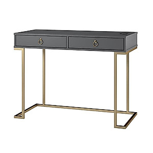 Ameriwood HOME Serenity Writing Desk, Graphite Gray
