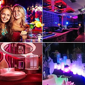LEDEPLY A15 LED Smart Bulb, Compatible with Alexa, Google Home, E26, 5W=40W, Color Changing, Dimmable WiFi Light Bulbs, No Hub Required, 3 Pack