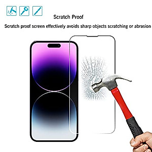 Ailun 3 Pack Screen Protector for iPhone 14 Pro Max[6.7 inch] + 3 Pack Camera Lens Protector,Sensor Protection,Dynamic Island Compatible,Case Friendly Tempered Glass Film,[9H Hardness] - HD