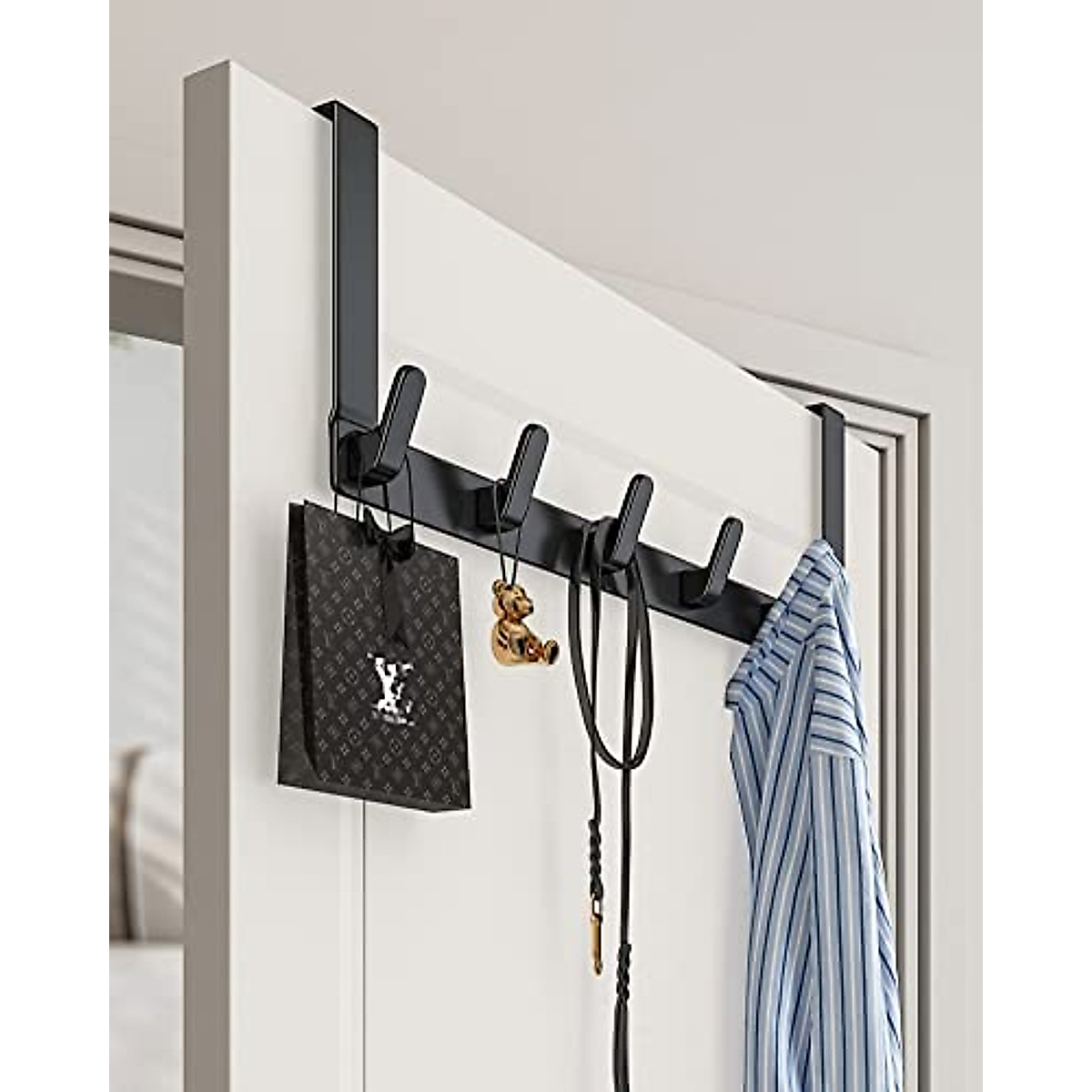 CHAUNCEY HOME Over The Door Coat Hooks, Upgraded Version - Coat Hangers with Extended Arms