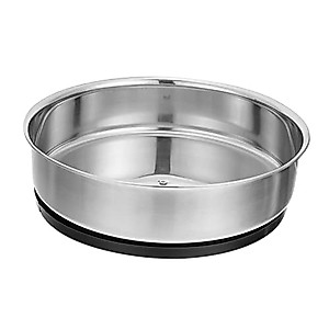 Holibanna 1pc Boxes Rotating Rack Trinket Tray Stainless Steel Container Makeup Pallets Pantry Susan Rotating Rack Household Storage Boxes Non-slip Storage Cases Fruit Containers Food