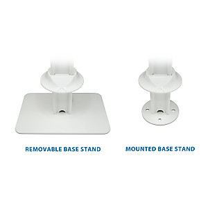 Mount-It! Anti-Theft iPad Floor Stand | Contact-Less iPad Floor Kiosk | Adjustable Locking Secure iPad Floor Mount with Document Tray for iPad 10.2 and 10.5, White