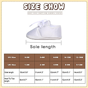 Booulfi Baby Boy Shoes 0-3 Months Walking White Infant Newborn Shoes Booties Easter Baptism Christening Outfits Gifts for Boys Girls
