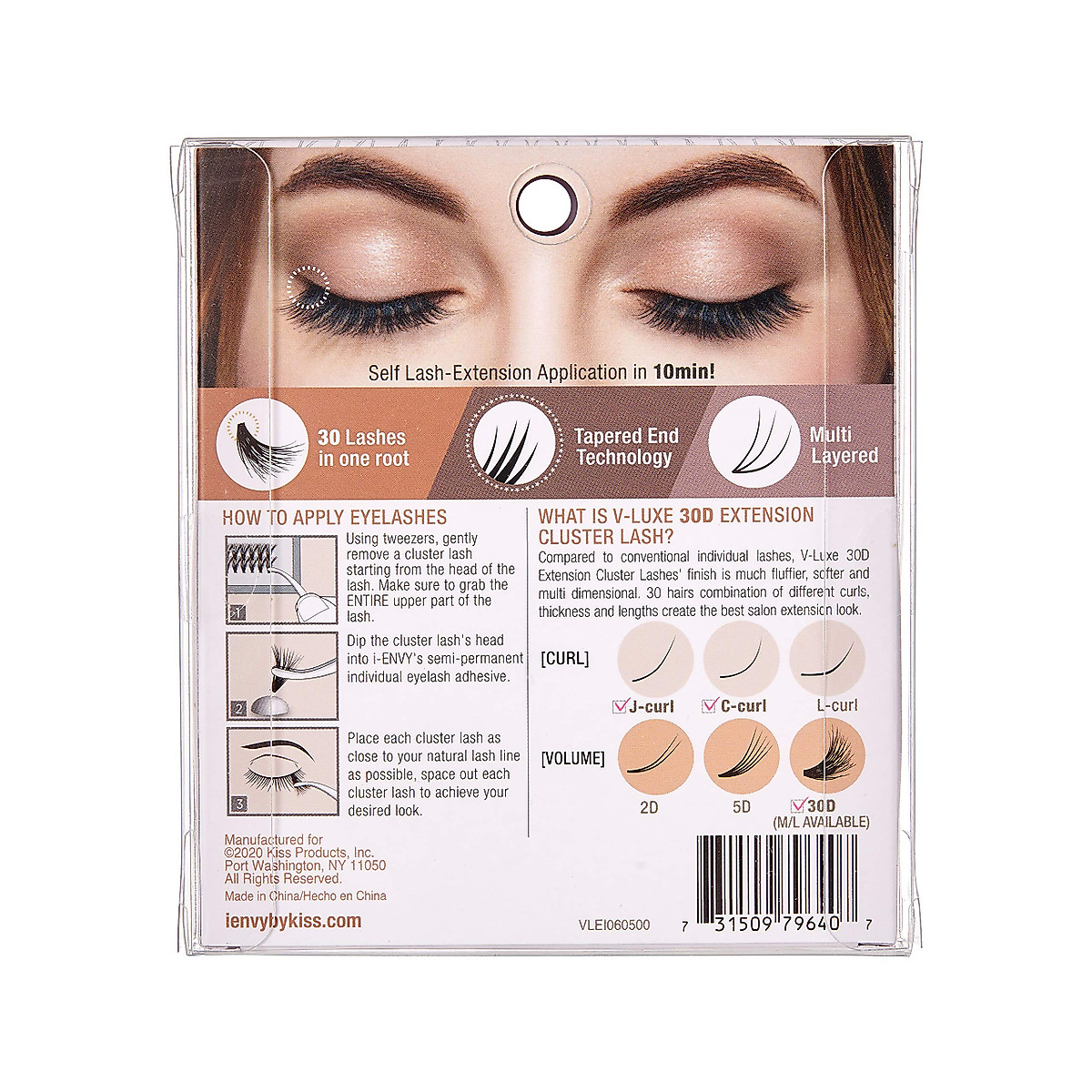 V Luxe by I-ENVY 30D Cluster Extension Medium (3 PACK, VLEI06)