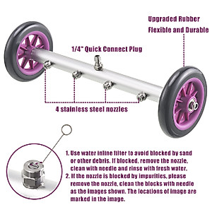 PWACCS Pressure Washer Undercarriage Cleaner – 16 Inch Power Washer Under Carriage Spray – High Pressure Washing Under Car Attachment with 3 Pcs Extension Wand – 4000 PSI